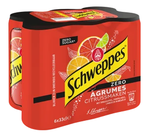 Schweppes Agrum Zero blik 24x33cl - Drankcenter Schotte